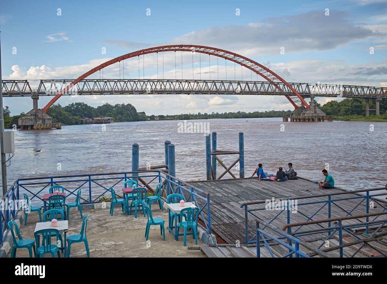 Palangka Raya, Kalimantan, Indonesia, February 2016. A terrace next to ...