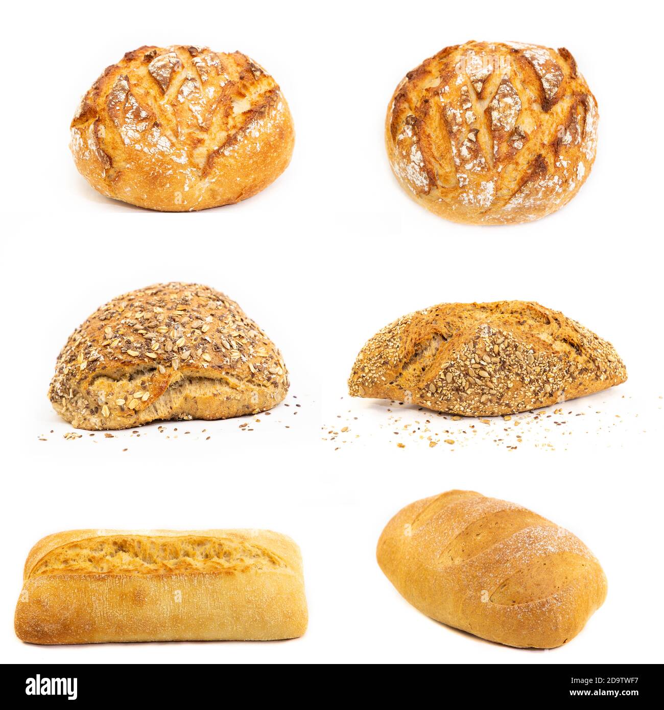 Group set Bread Fresh Homemade Plain bread and bread grain diet for ...