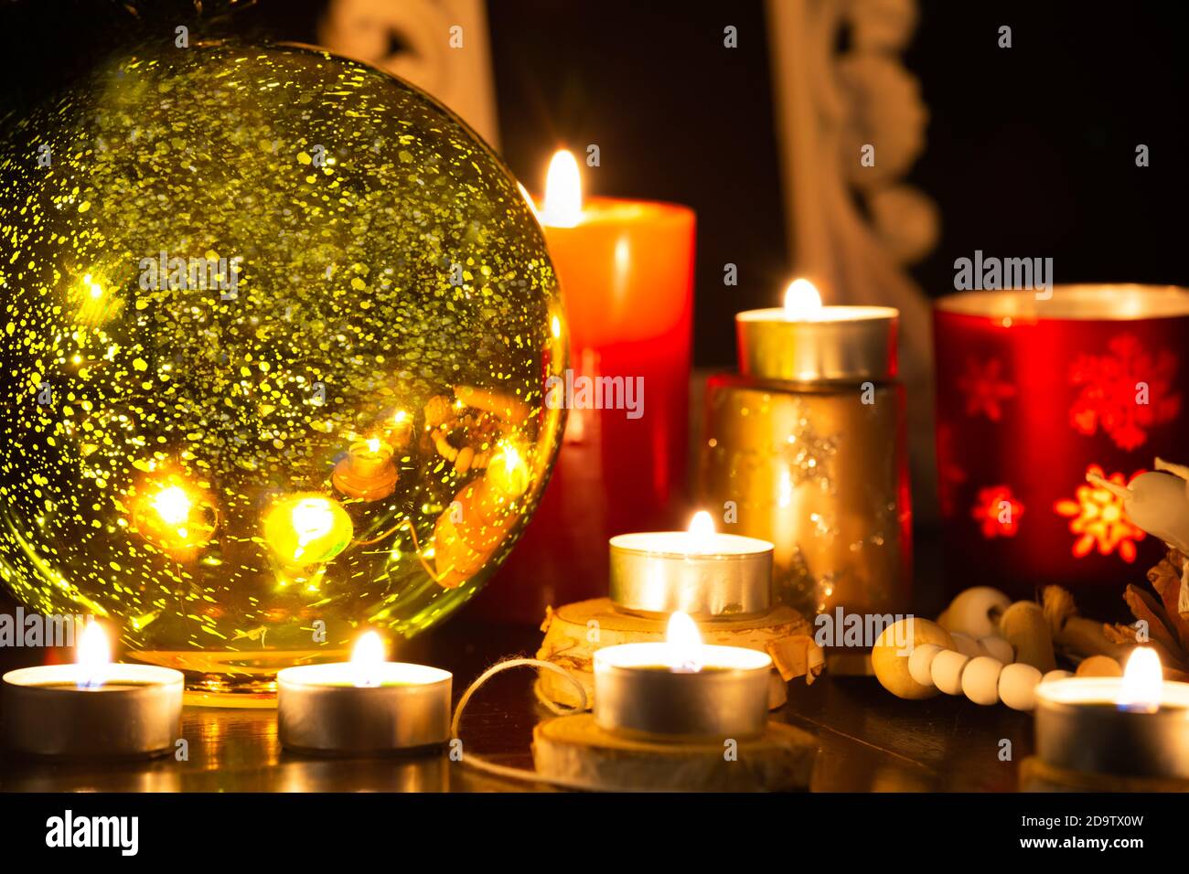 Candles and balls to perform rituals, mysticism and mysteries about ...