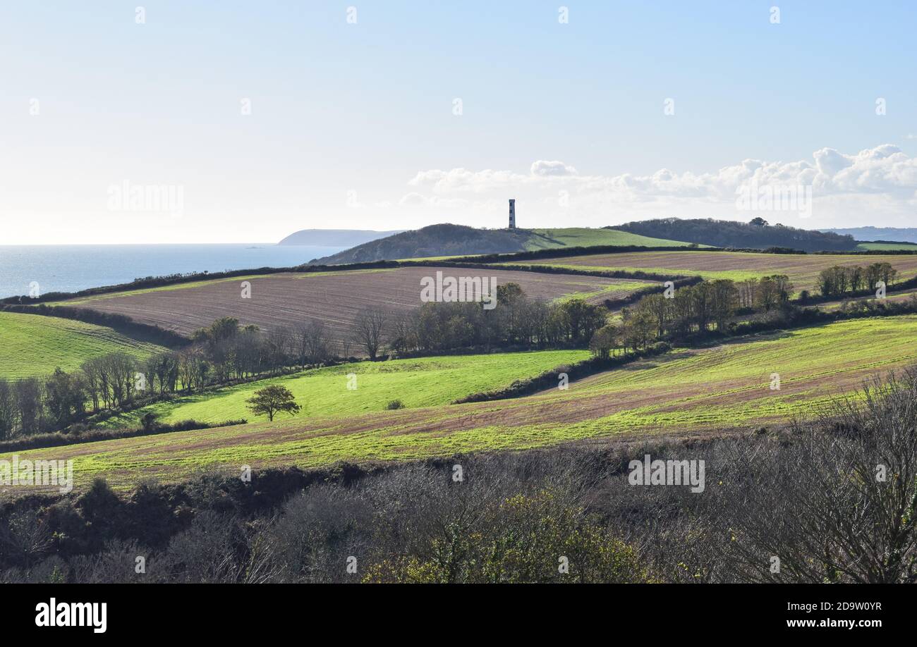 Gribben Head, Fowey 041120 Stock Photo - Alamy