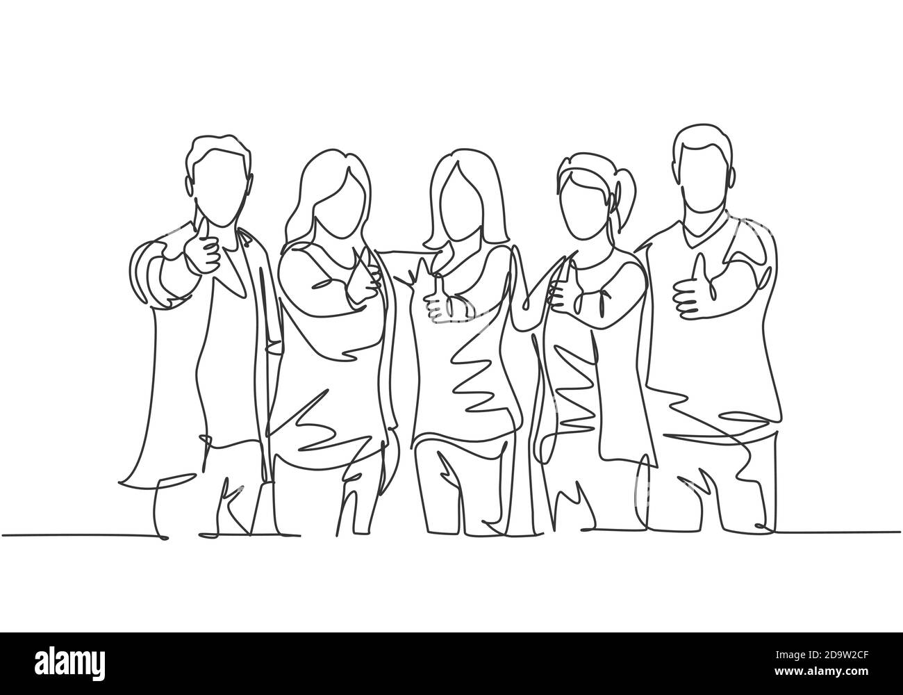 Happy group people thumbs Stock Vector Images - Alamy