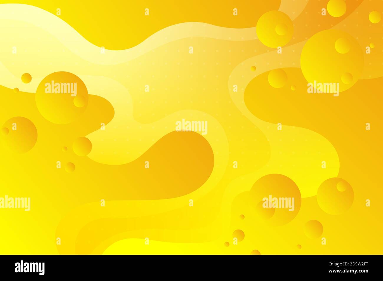 Yellow background With proportions and components in a fluid, wavy ...