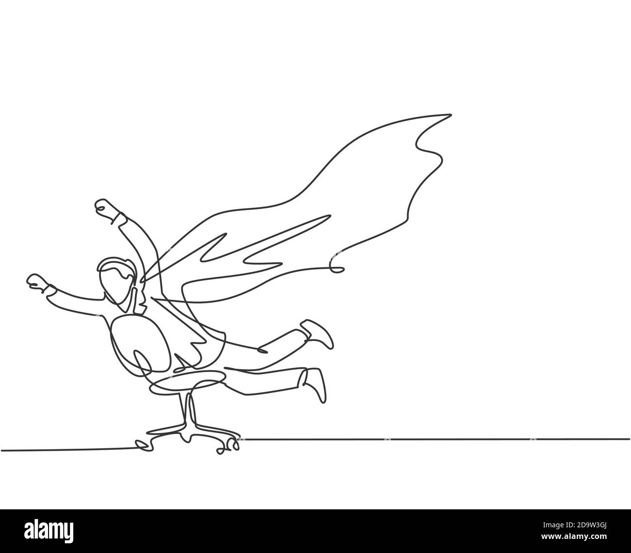 Flying Person Drawing