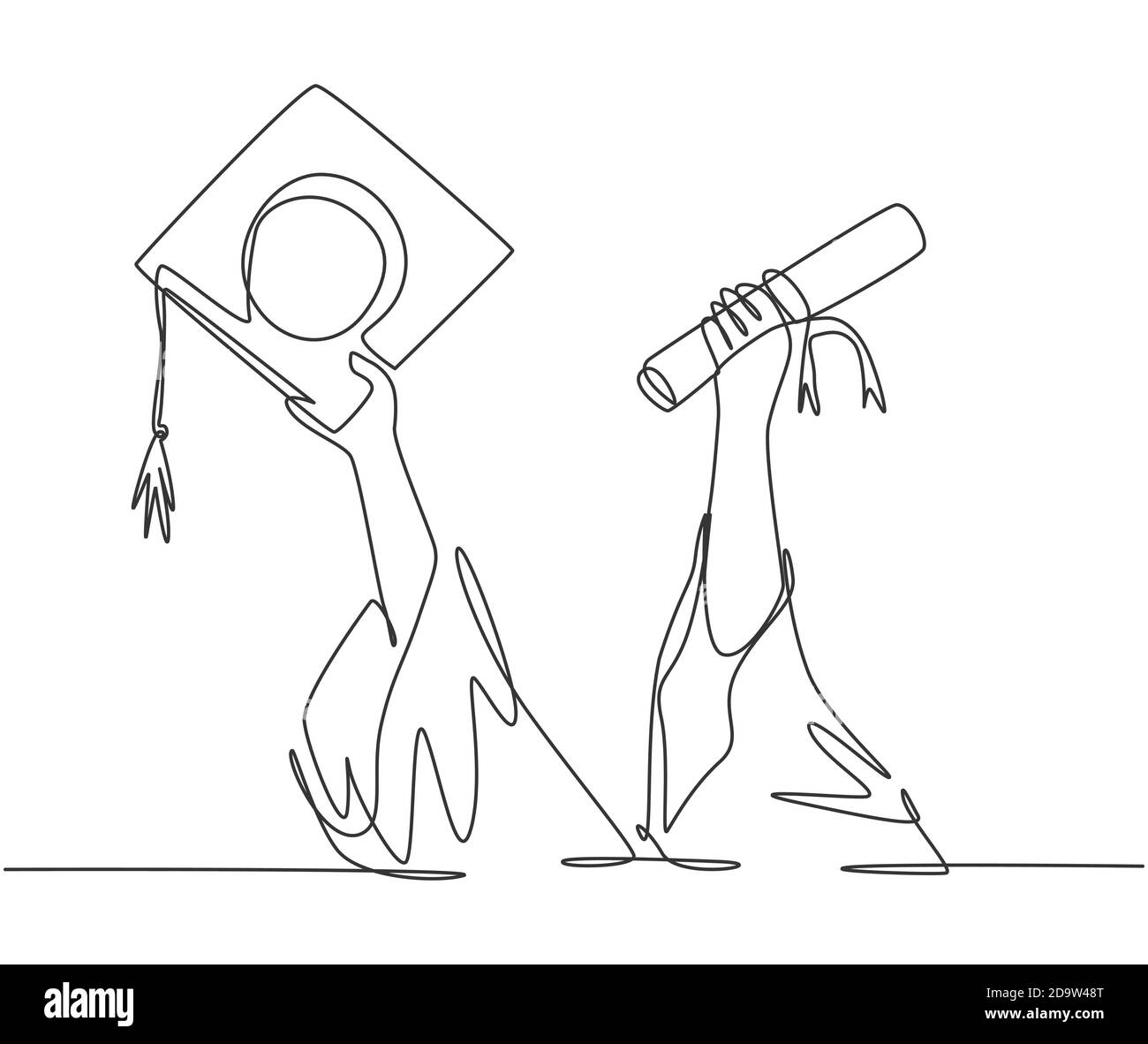 Cap and gown from university Stock Vector Images - Alamy