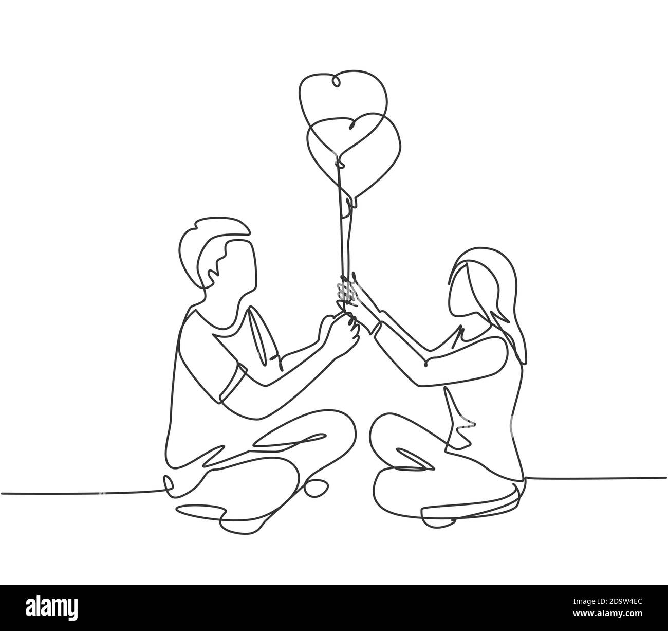 Honeymoon couple sitting on sofa Stock Vector Images - Alamy