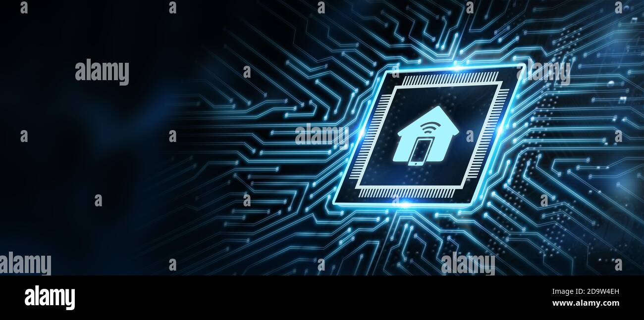 Business, Technology, Internet and network concept. Smart home ...