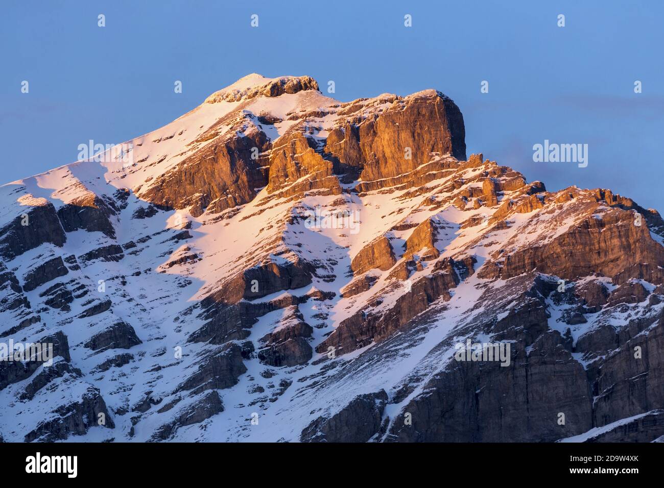 Snowy Cascade Peak Landscape, a Famous Mountain Landmark in Banff ...