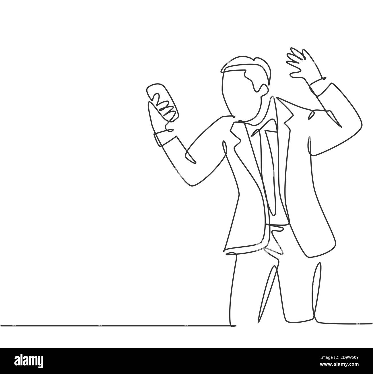 Continuous line drawing anger hi-res stock photography and images - Alamy