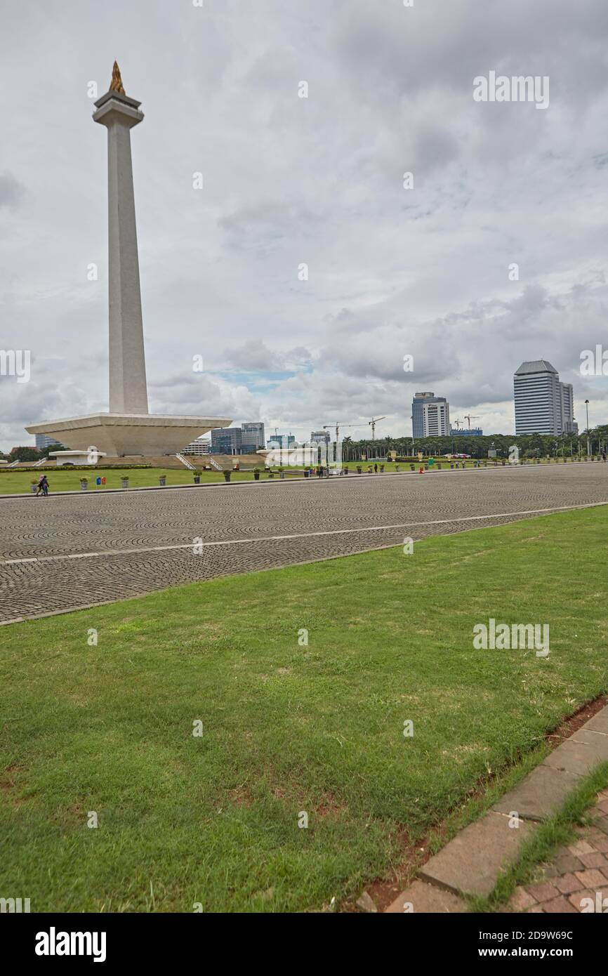 Jakarta, Indonesia, March 2016. Obelisk commemorating Indonesian ...