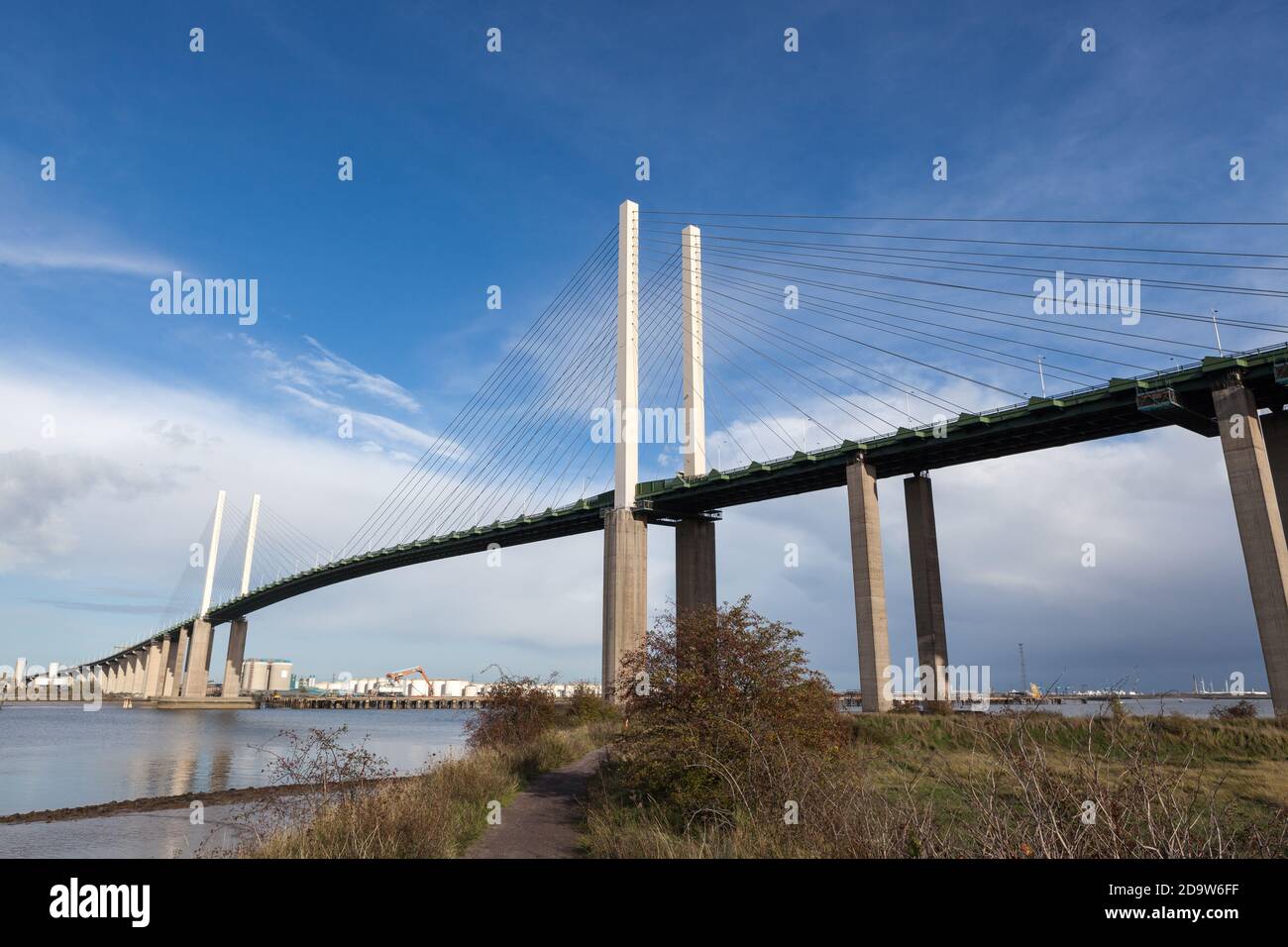 Queen Elizabeth II bridge. Dartford crossing, London, Kent, England, UK ...