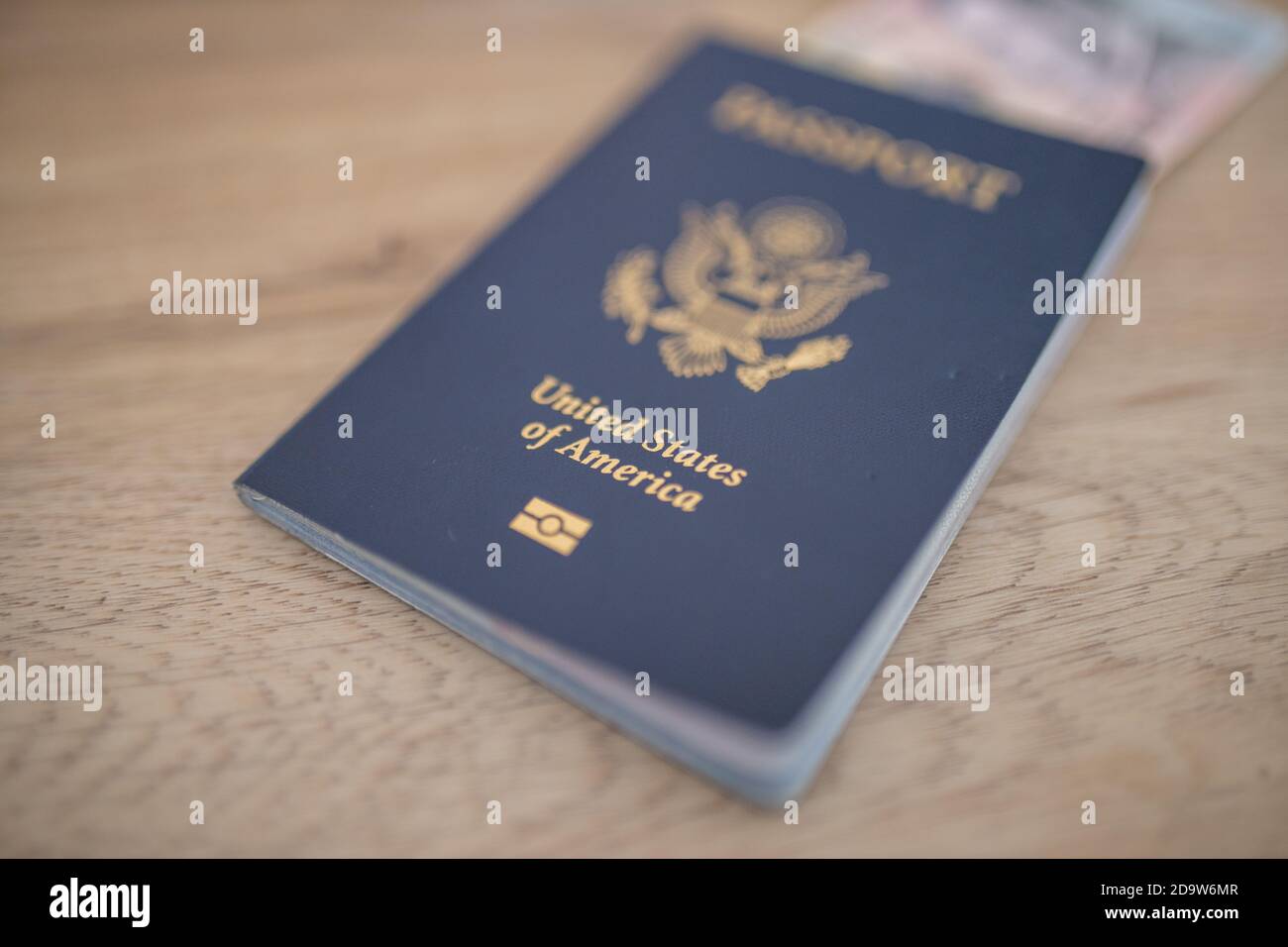 United States of America Passport with a Five Honduran Lempiras Bill ...