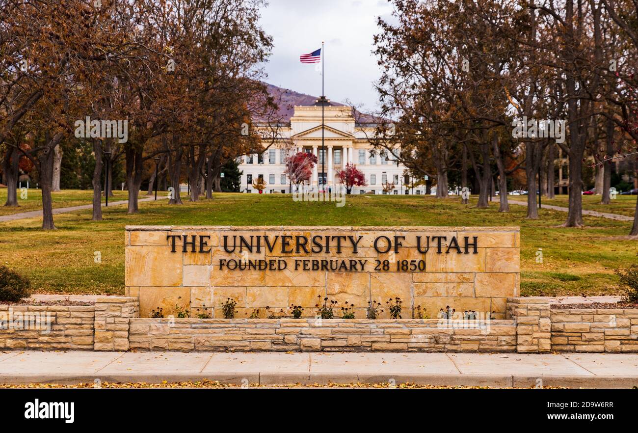 Salt Lake City, UT / USA - November 6, 2020: The University of Utah ...