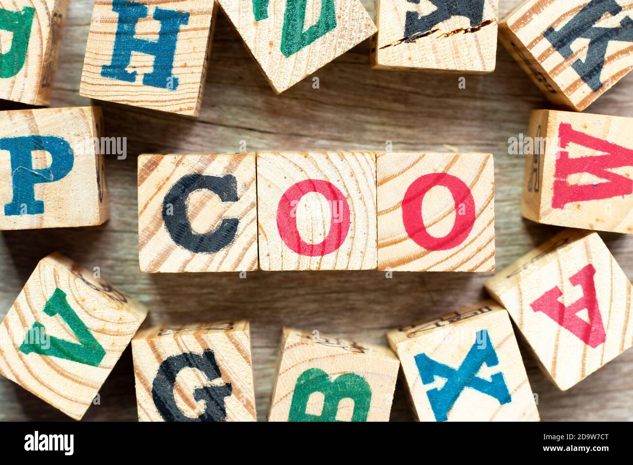 Alphabet letter block in word coo (abbreviation of chief operating ...