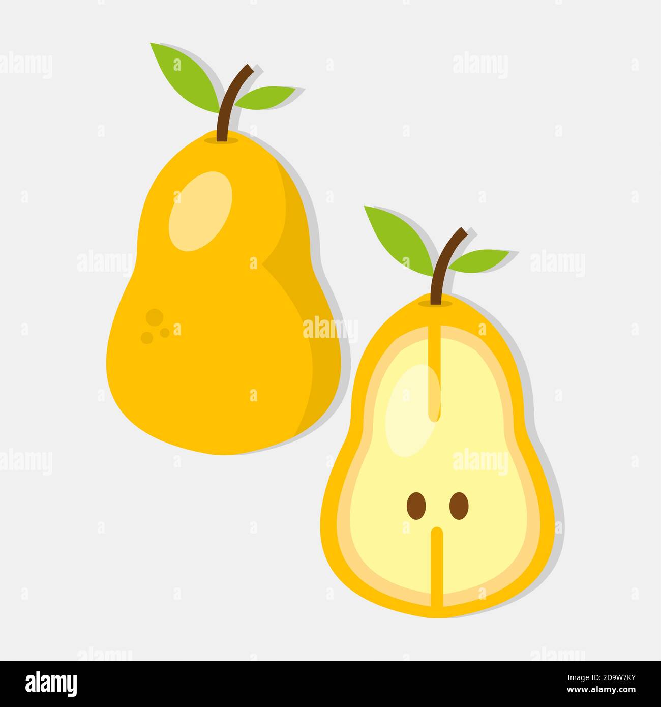 pear fruit vector illustration in flat style Stock Vector Image & Art ...