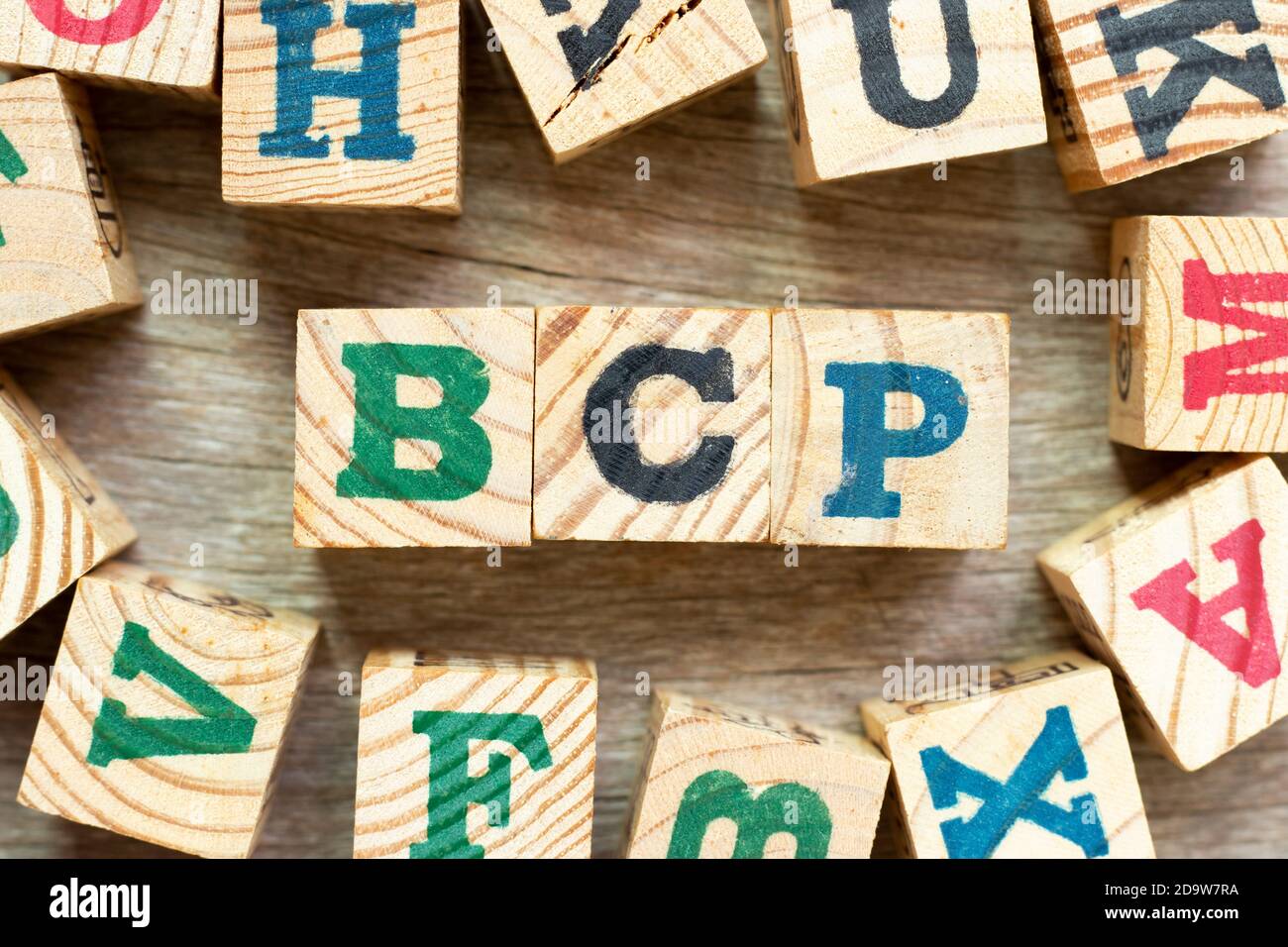 Alphabet letter block in word BCP (abbreviation business continuity ...