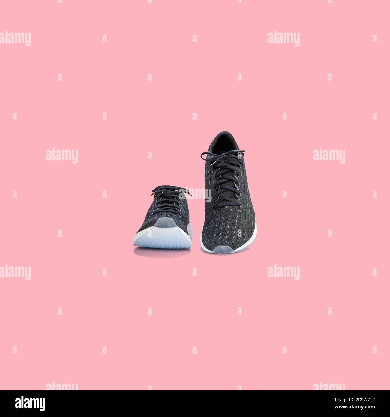 Fashion running sneaker shoes isolated on beautiful pastel color ...