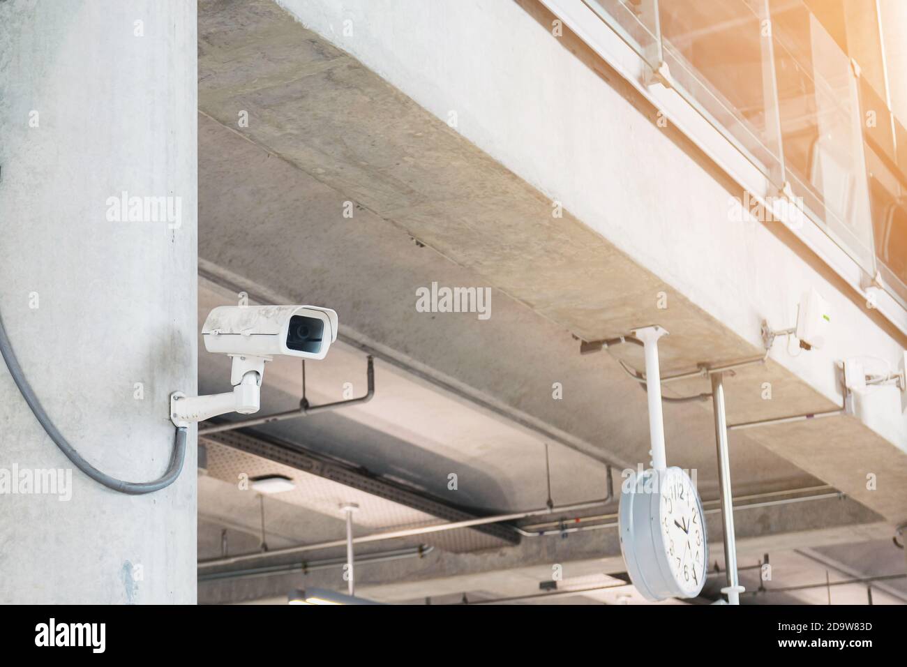 Security cameras in buildings and important places in the city Stock ...