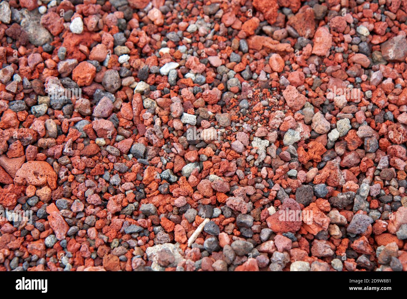 Red volcanic stones in Lava Beds, California Stock Photo - Alamy