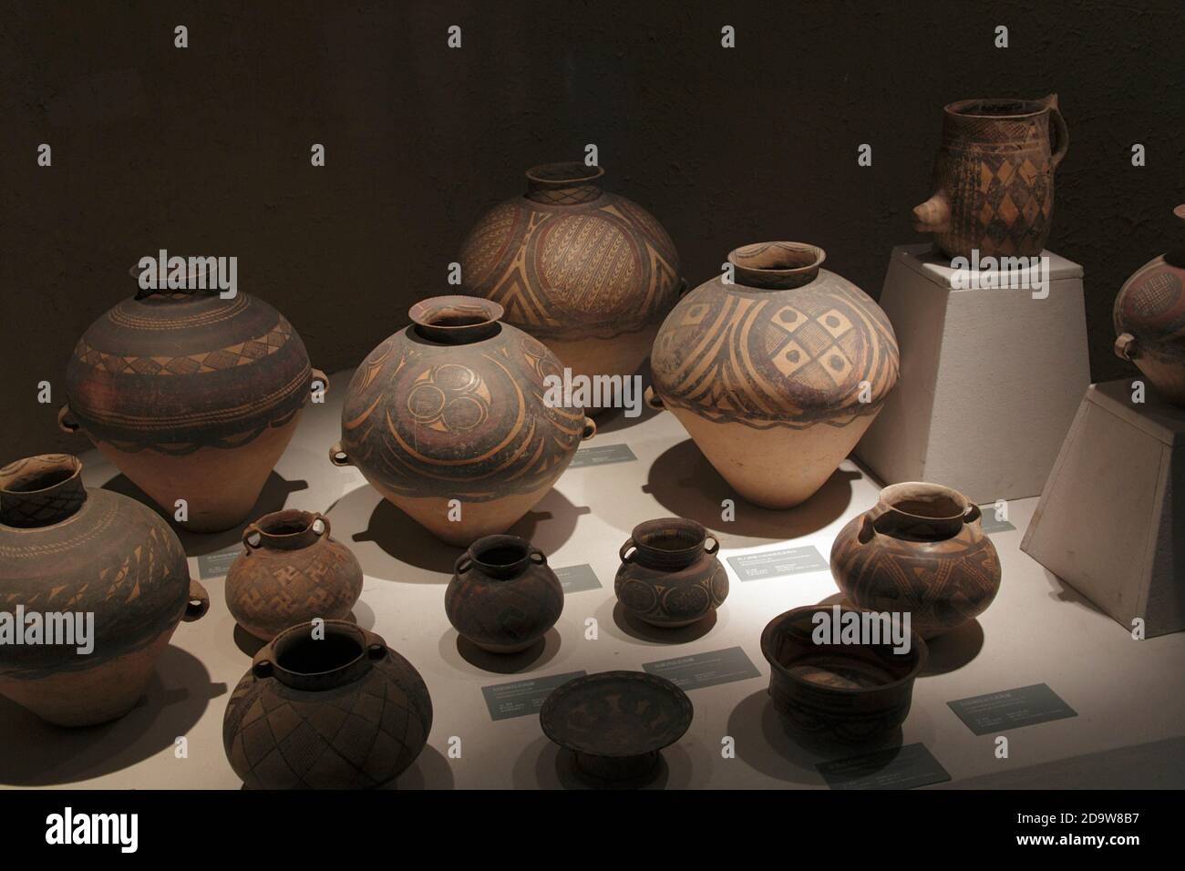 Pottery display, Provincial Museum, Lanzhou, Gansu Province, China ...