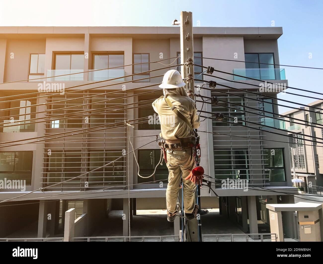 Electrical Lineman Pole High Resolution Stock Photography and Images ...