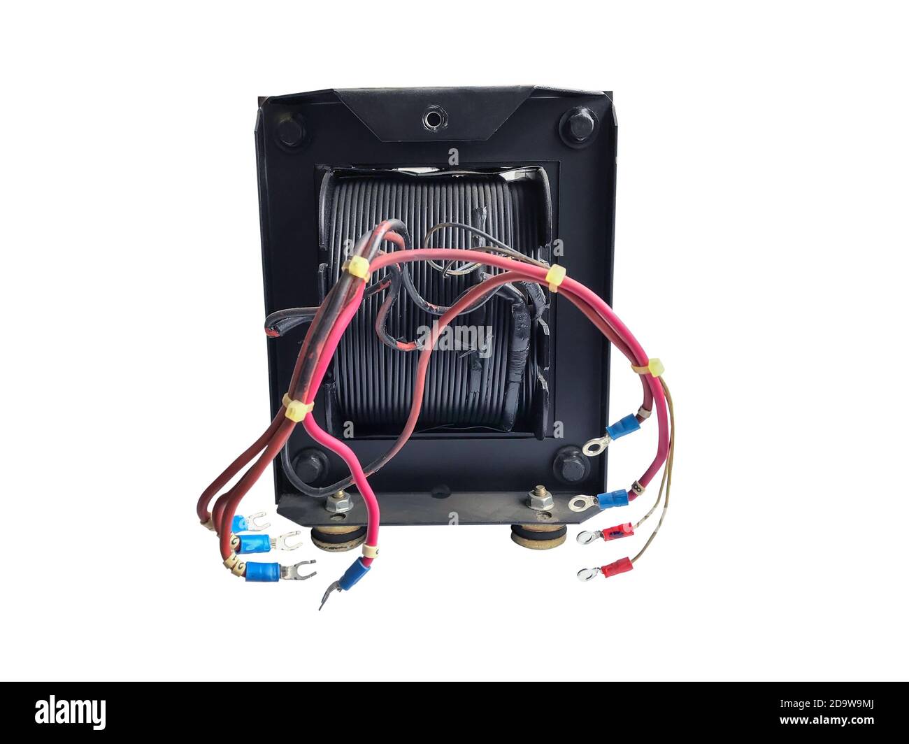 Closeup electric transformer isolated on white background Stock Photo ...