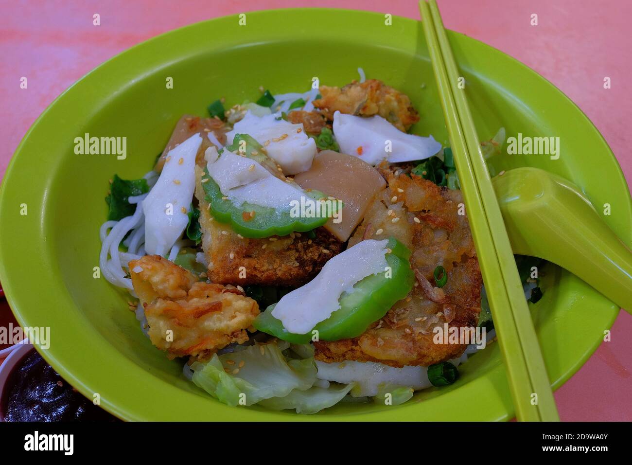 Tofu filled with ground meat mixture or fish paste hi-res stock ...