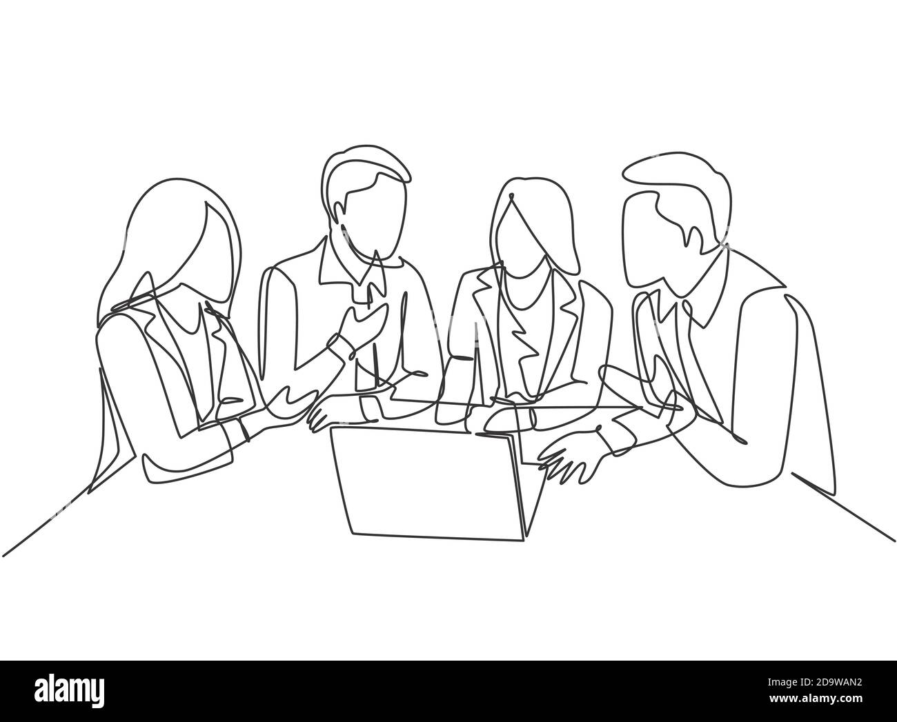 Woman presenting business teamwork meeting Stock Vector Images - Alamy