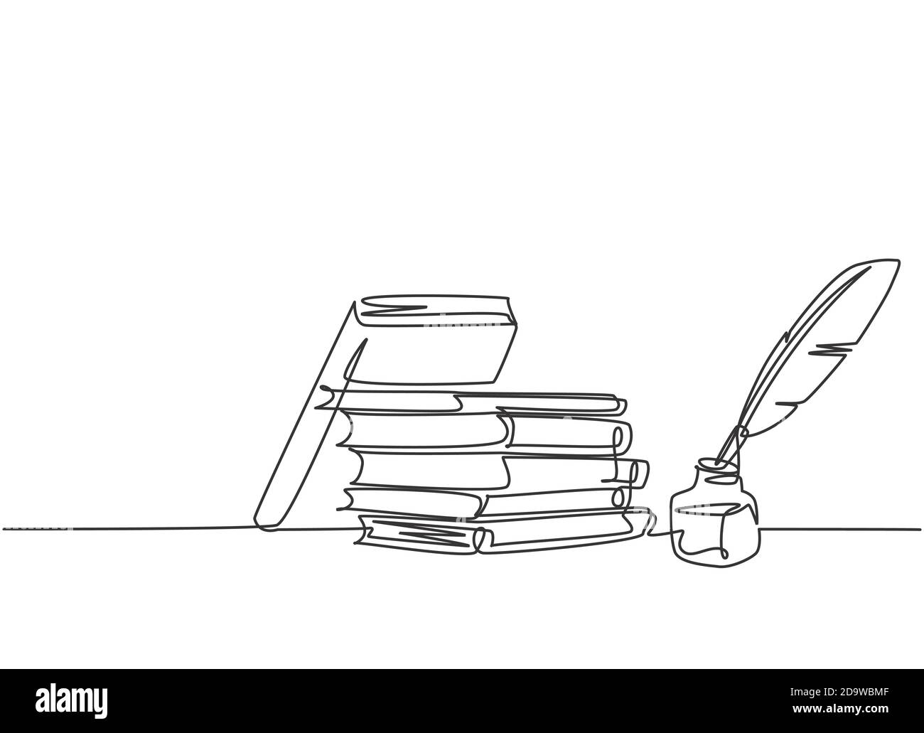 Old book on writing desk Stock Vector Images - Alamy