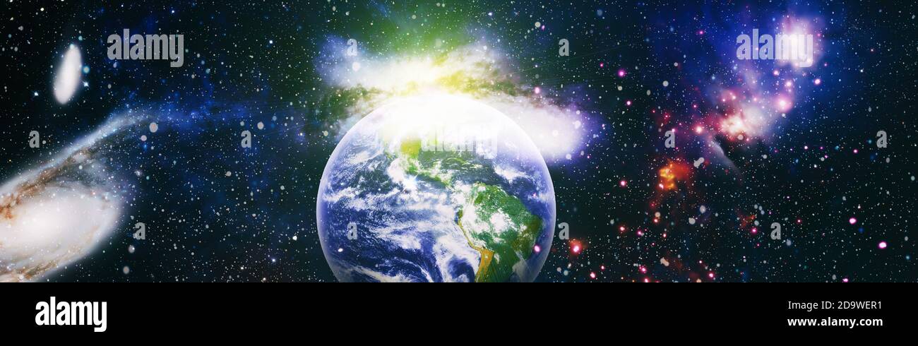 Dreamscape galaxy. Space background with red nebula and stars. Elements ...