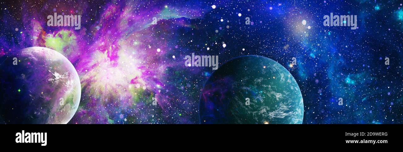 Dreamscape galaxy. Space background with red nebula and stars. Elements ...