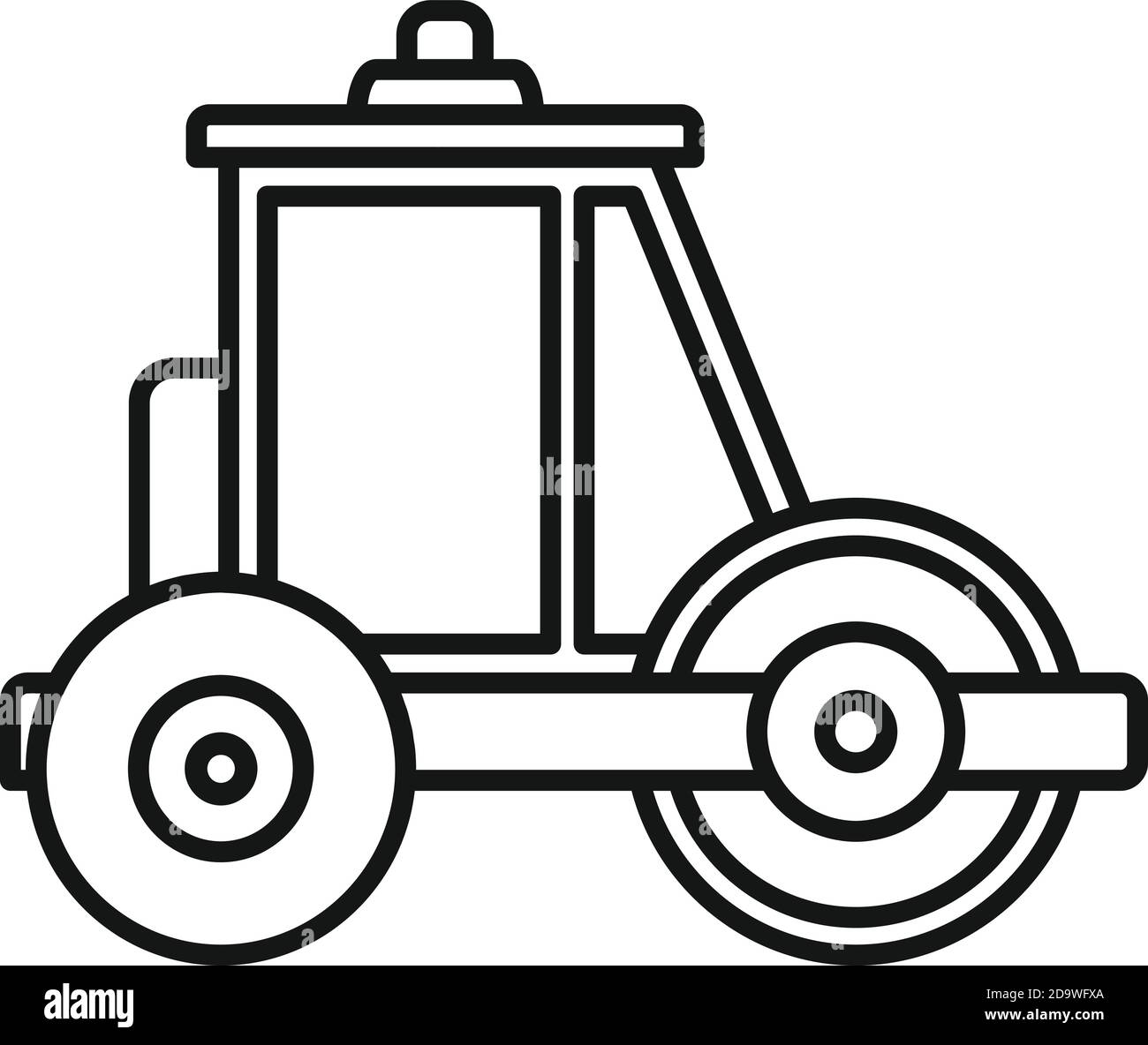 Builder man thin line Cut Out Stock Images & Pictures - Alamy