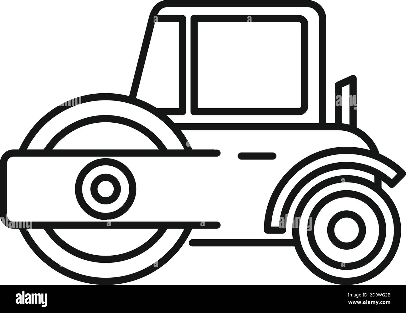 Modern road roller icon, outline style Stock Vector Image & Art - Alamy