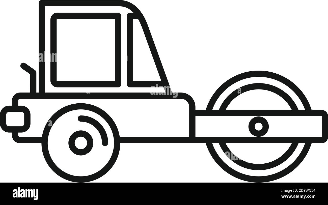 Machine road roller icon, outline style Stock Vector Image & Art - Alamy