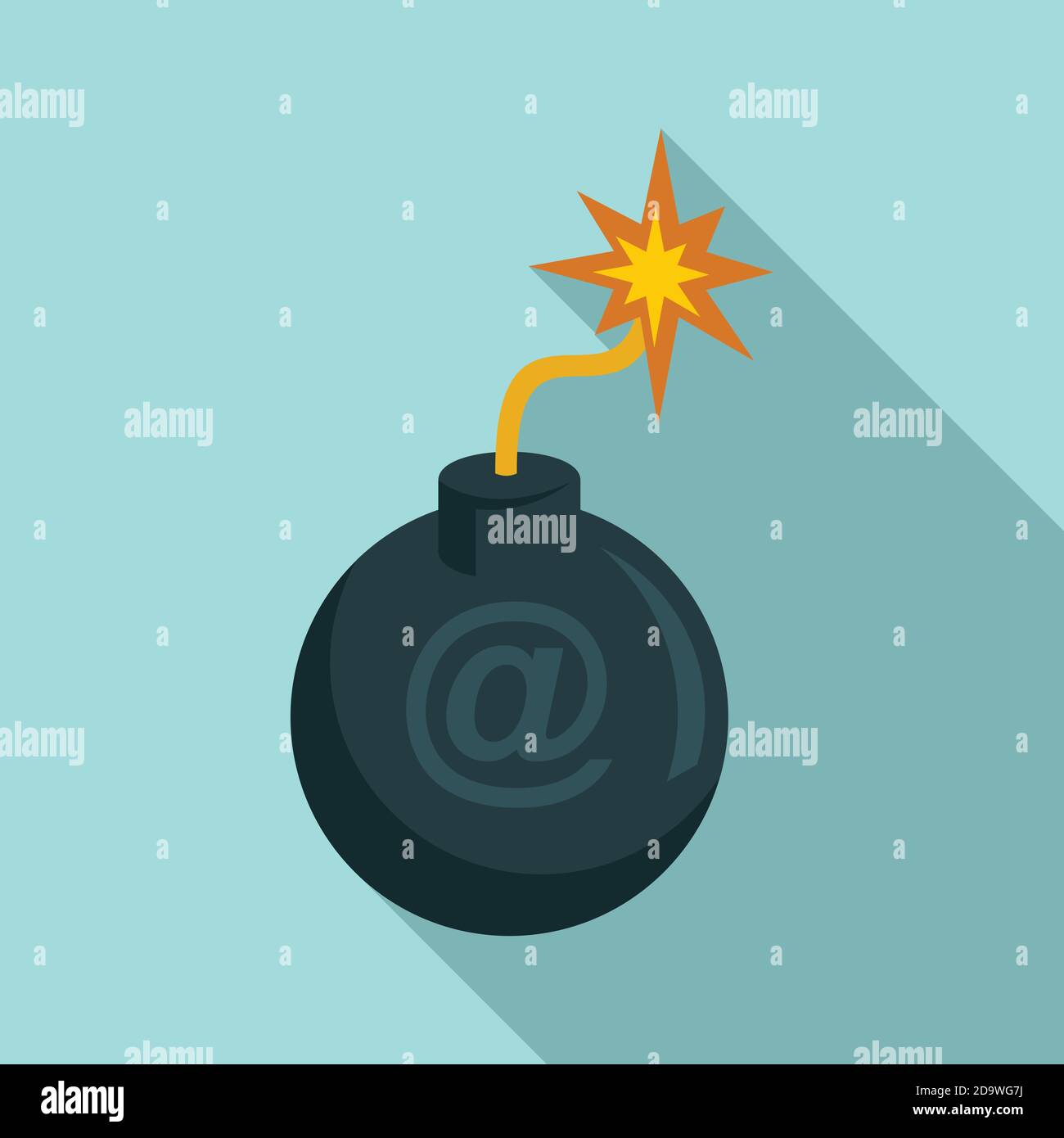 Email fraud bomb icon, flat style Stock Vector Image & Art - Alamy
