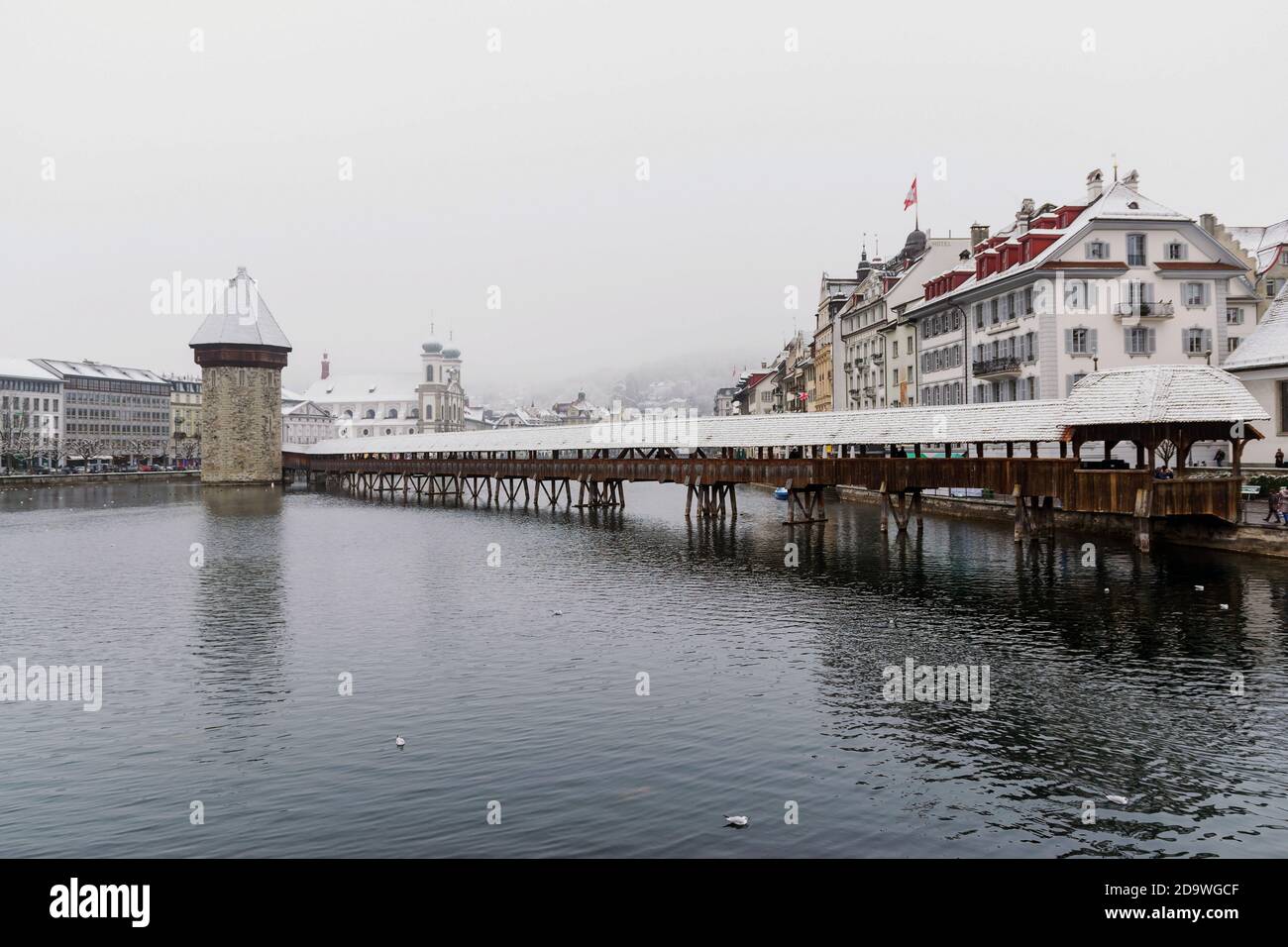 Bridge in luzern city across lake hi-res stock photography and images ...