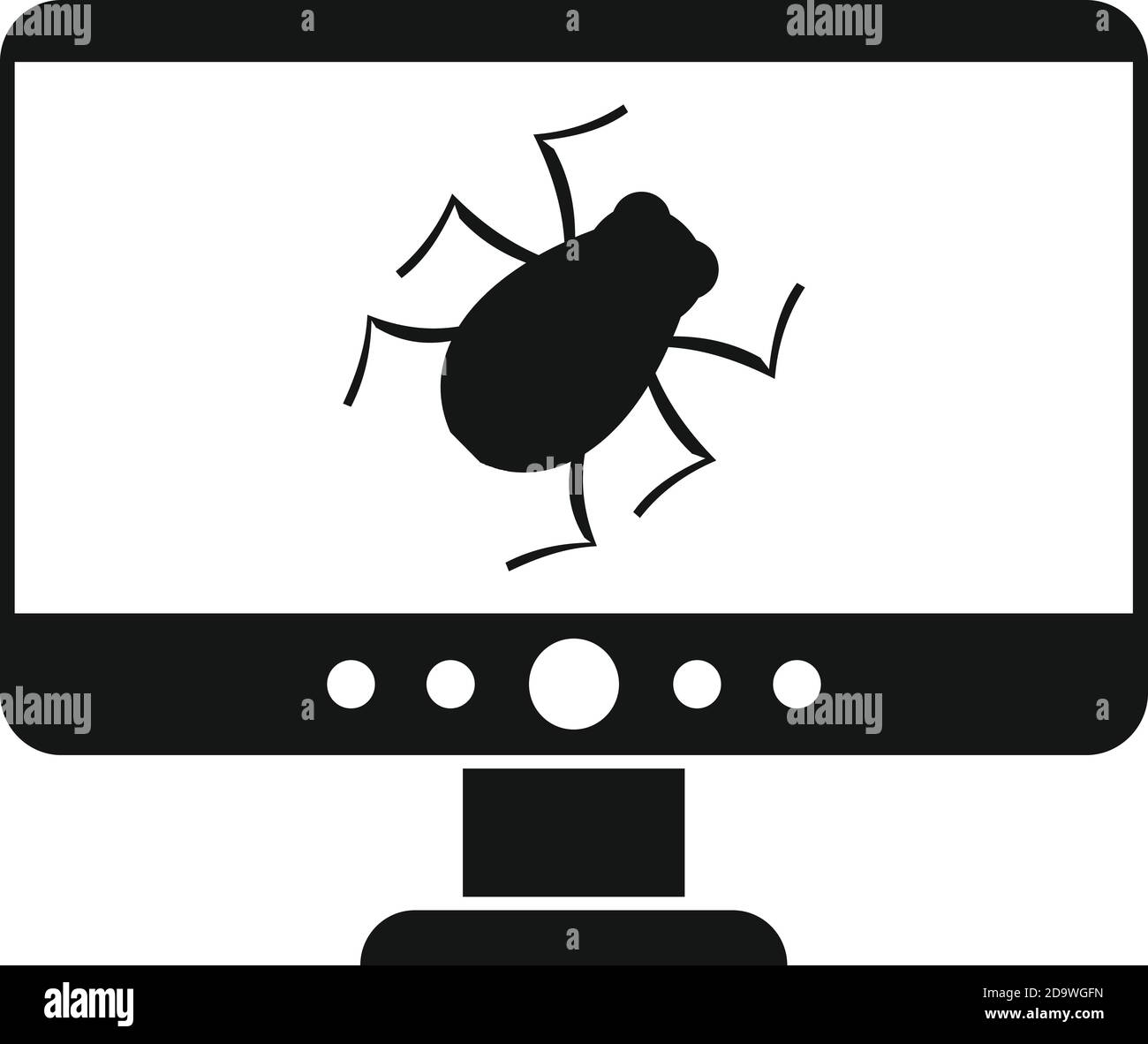 Magnifying glass computer screen Black and White Stock Photos & Images ...
