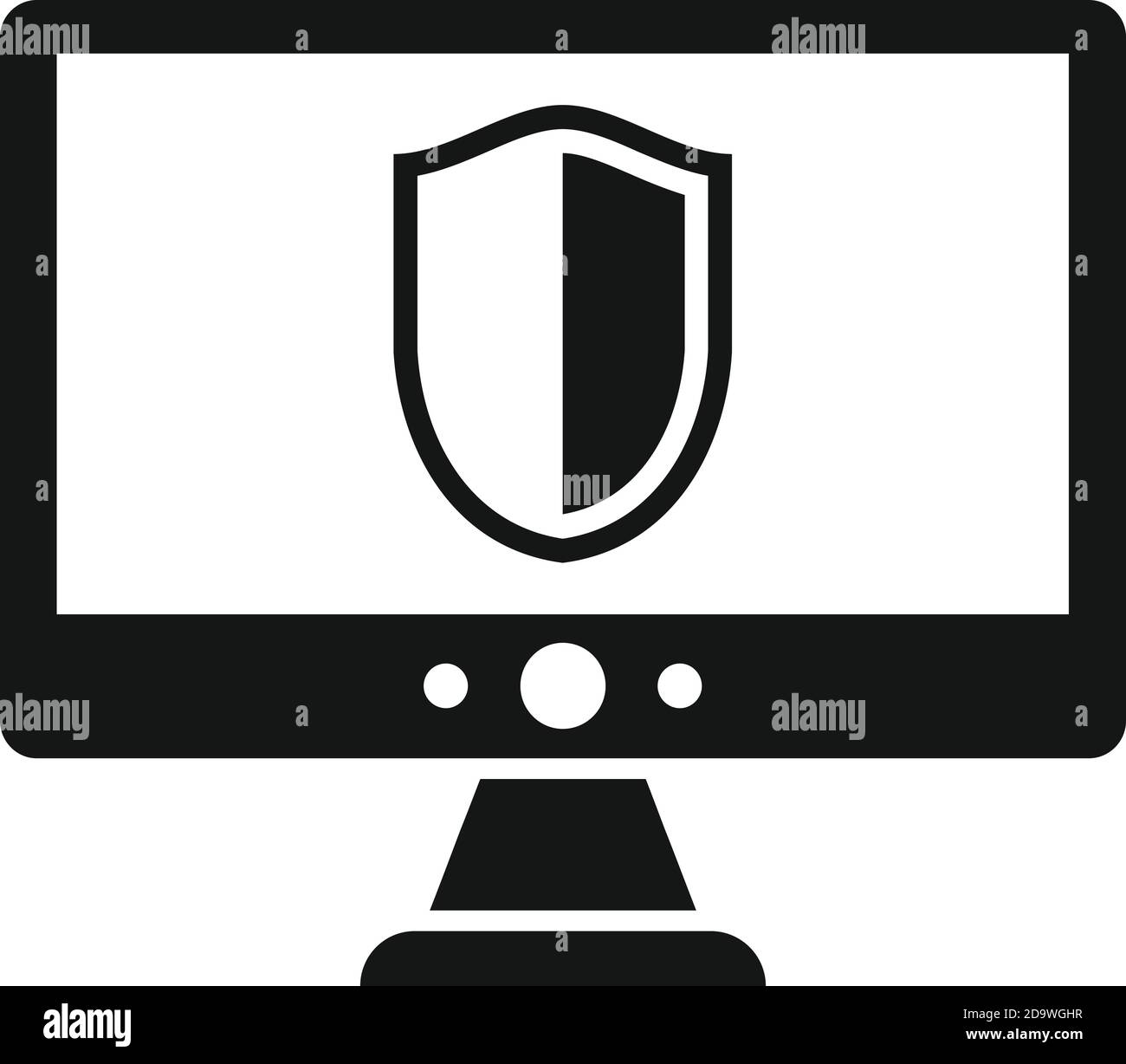 Computer security shield icon, simple style Stock Vector Image & Art ...