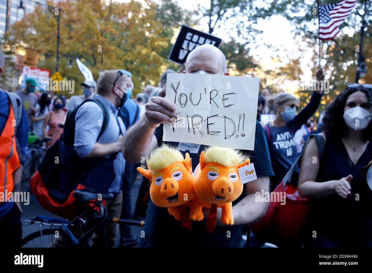 New York City, USA. 07th Nov, 2020. Demonstrators have turned out in ...
