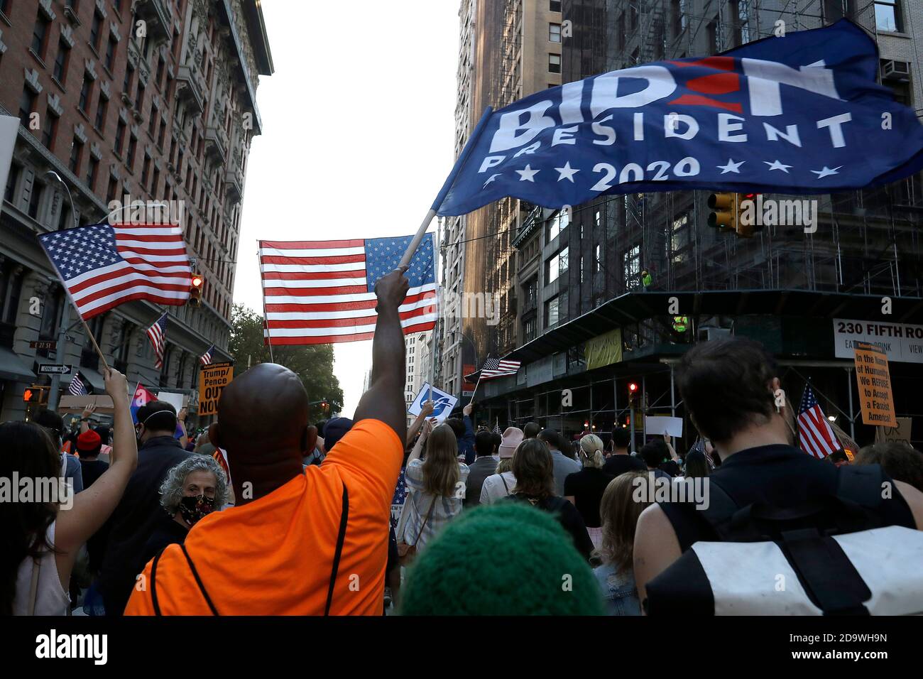 New York City, USA. 07th Nov, 2020. Demonstrators have turned out in ...