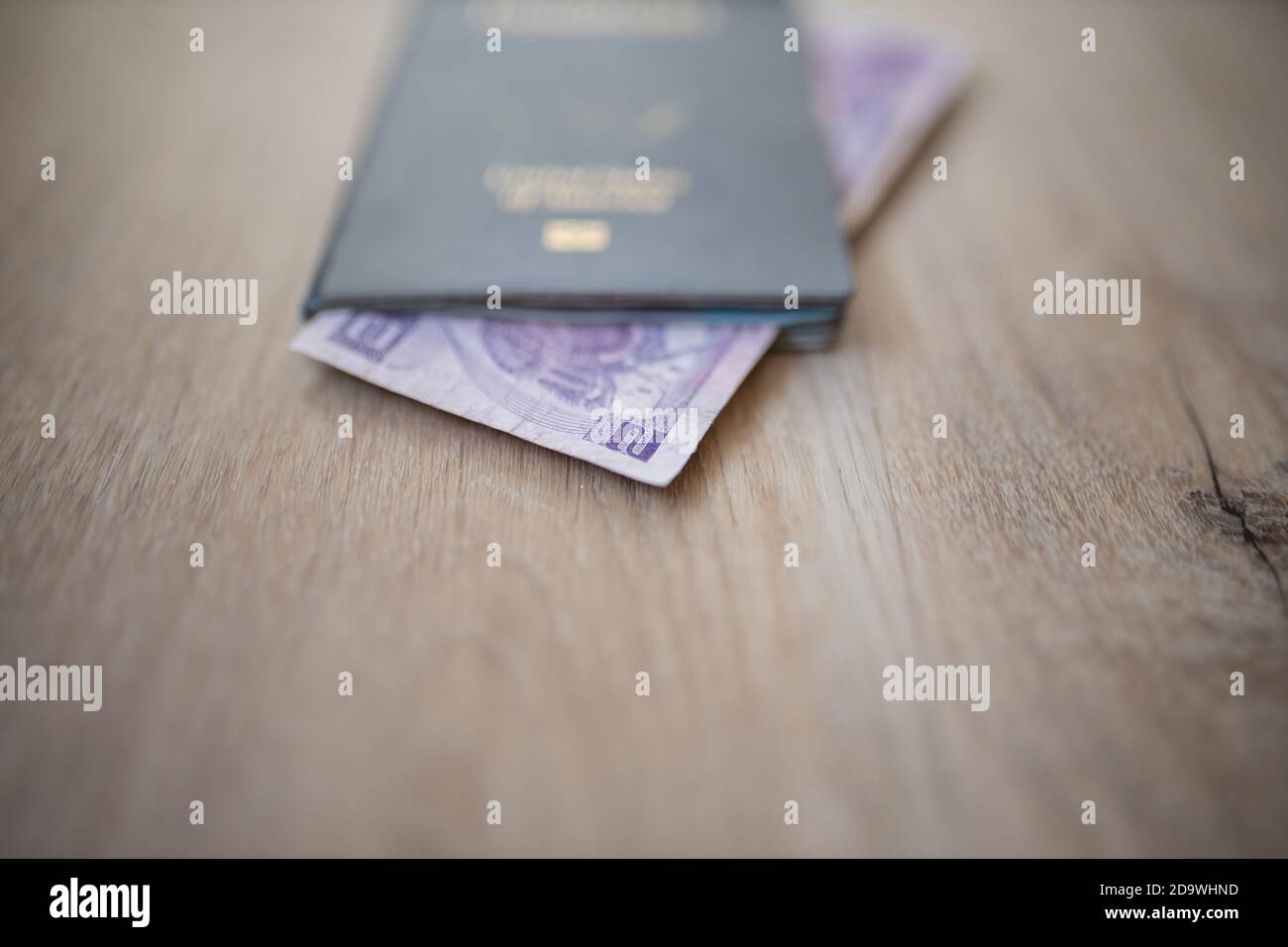 United States of America Passport with a Two Honduran Lempiras Bill ...