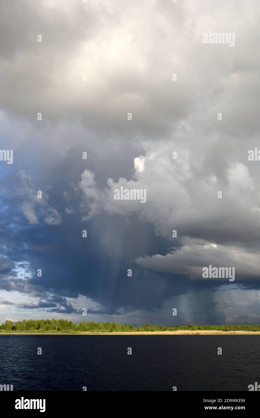 Skyline of lake Seliger in summer, Russia Stock Photo - Alamy