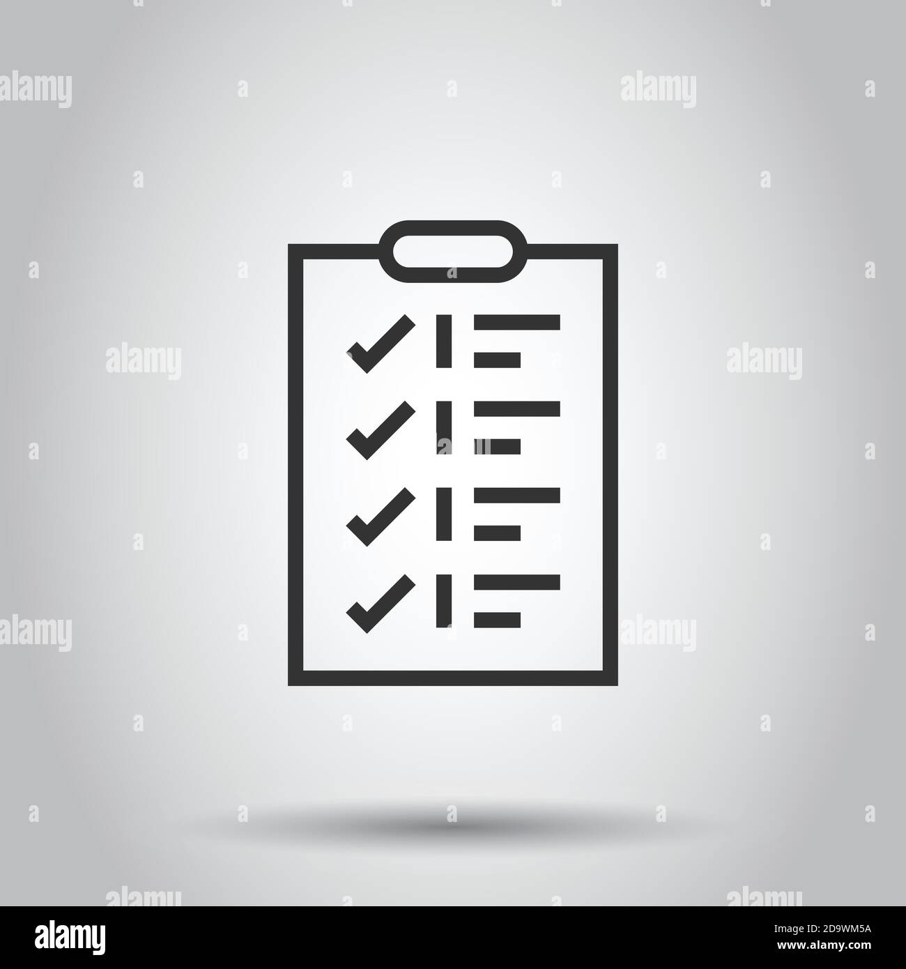 To do list icon in flat style. Document checklist vector illustration ...