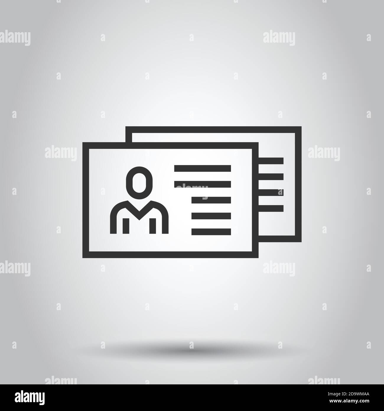 Resume icon in flat style. Contract document vector illustration on ...