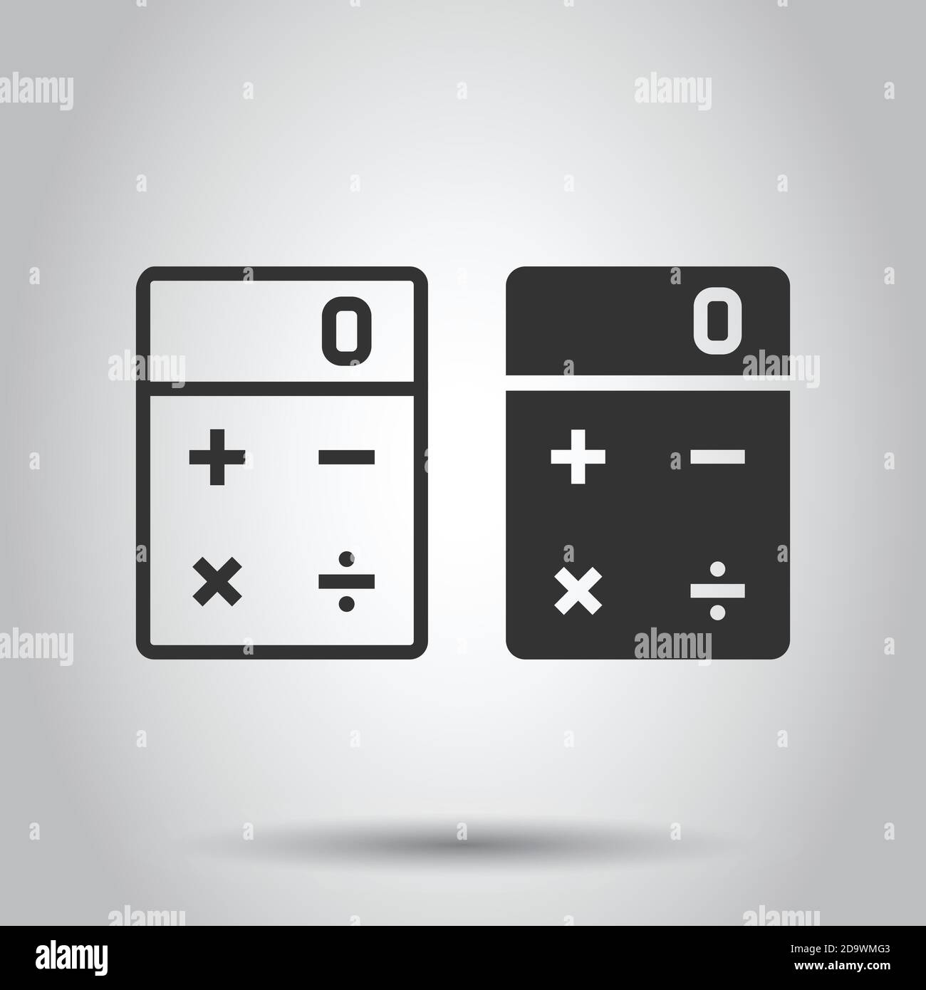 Calculator icon in flat style. Calculate vector illustration on white ...