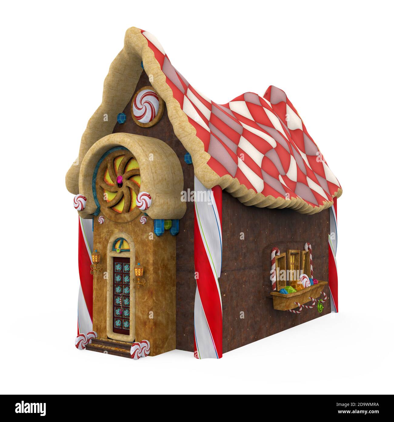 Gingerbread House Isolated Stock Photo - Alamy