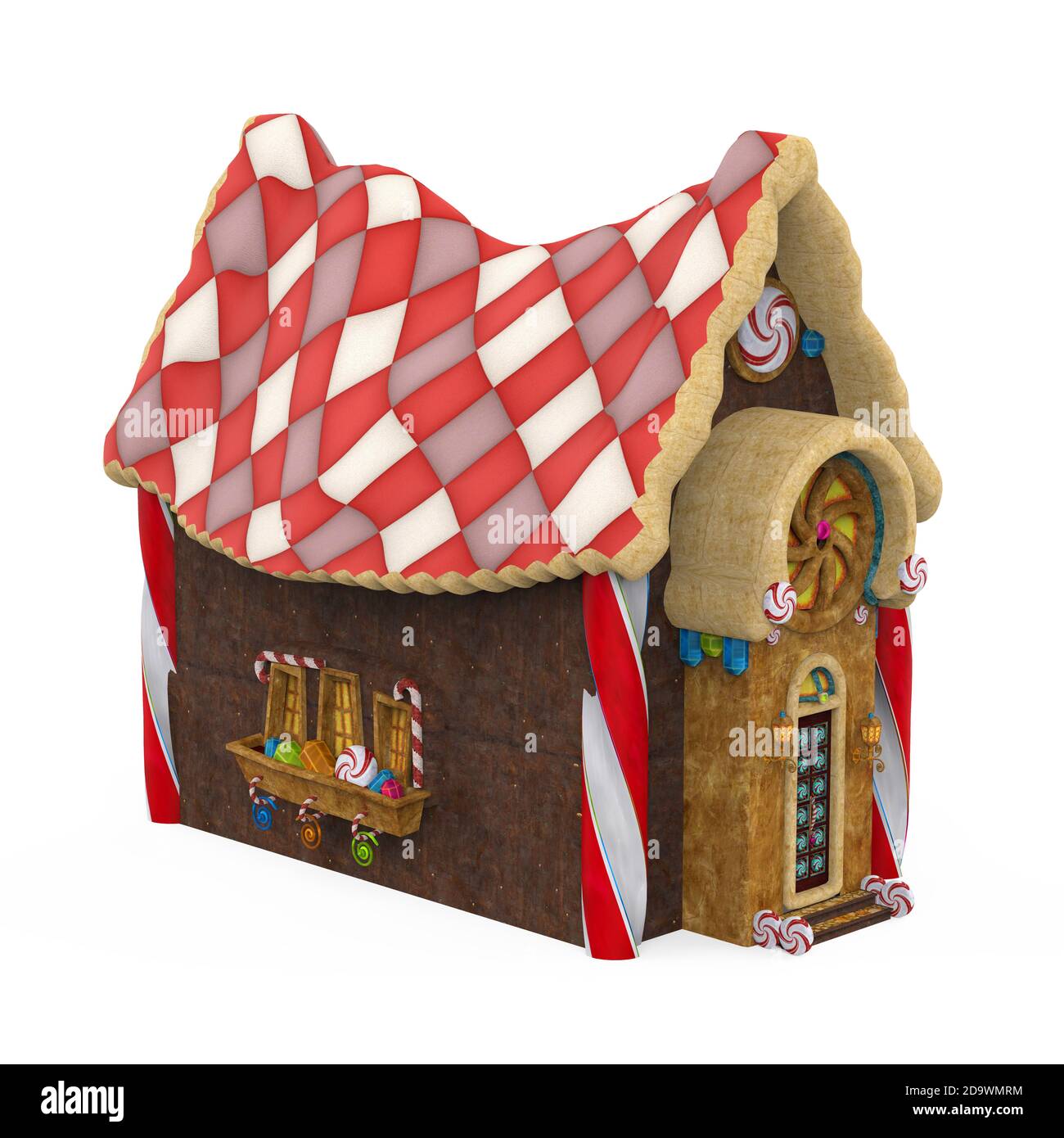 Gingerbread House Isolated Stock Photo - Alamy
