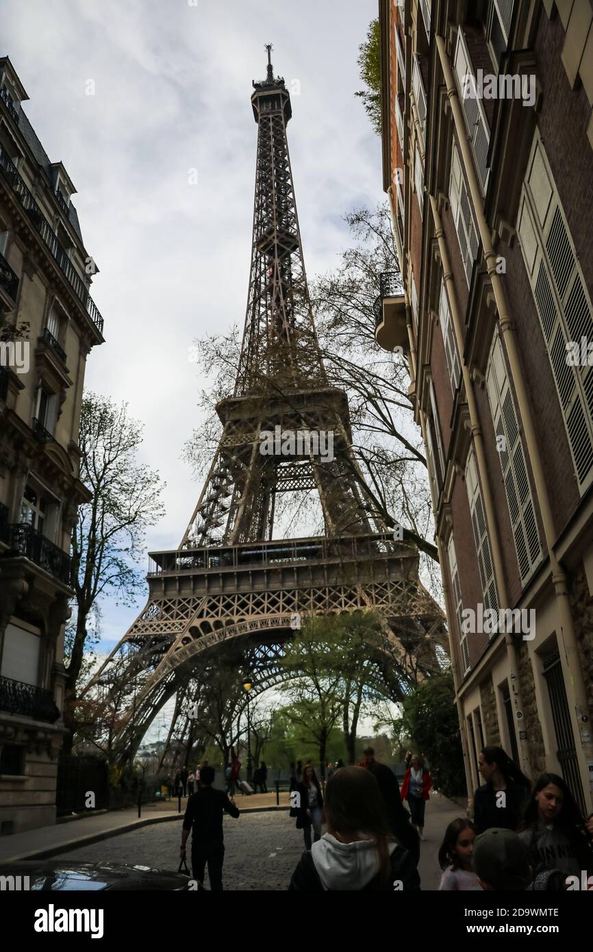 The Eiffel Tower is a wrought-iron lattice tower on the Champ de Mars ...