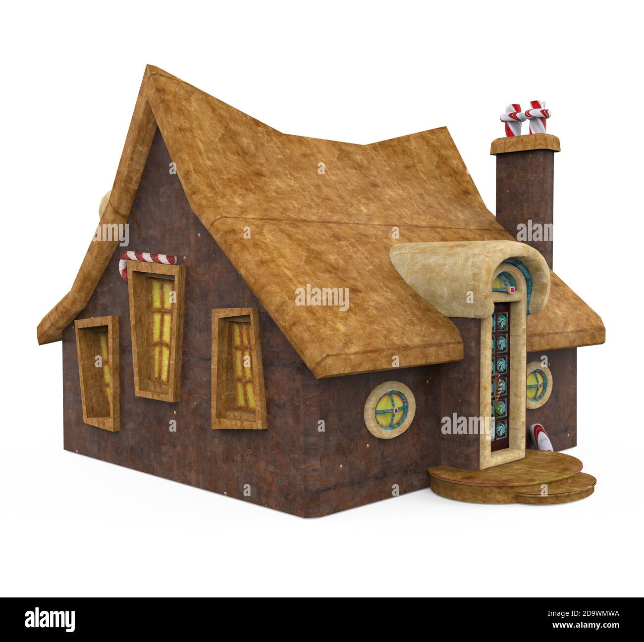 Gingerbread House Isolated Stock Photo - Alamy