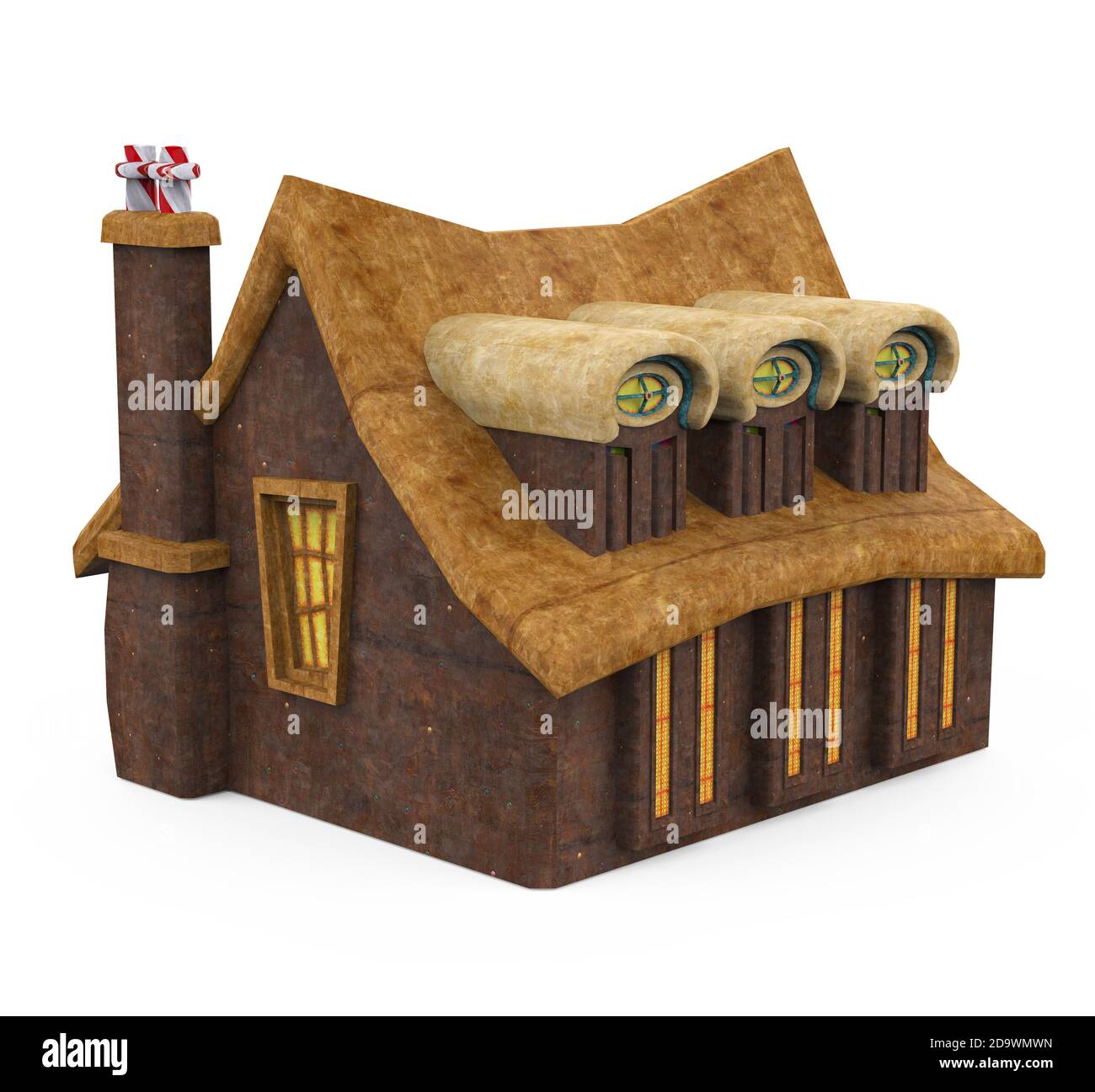 Gingerbread House Isolated Stock Photo - Alamy