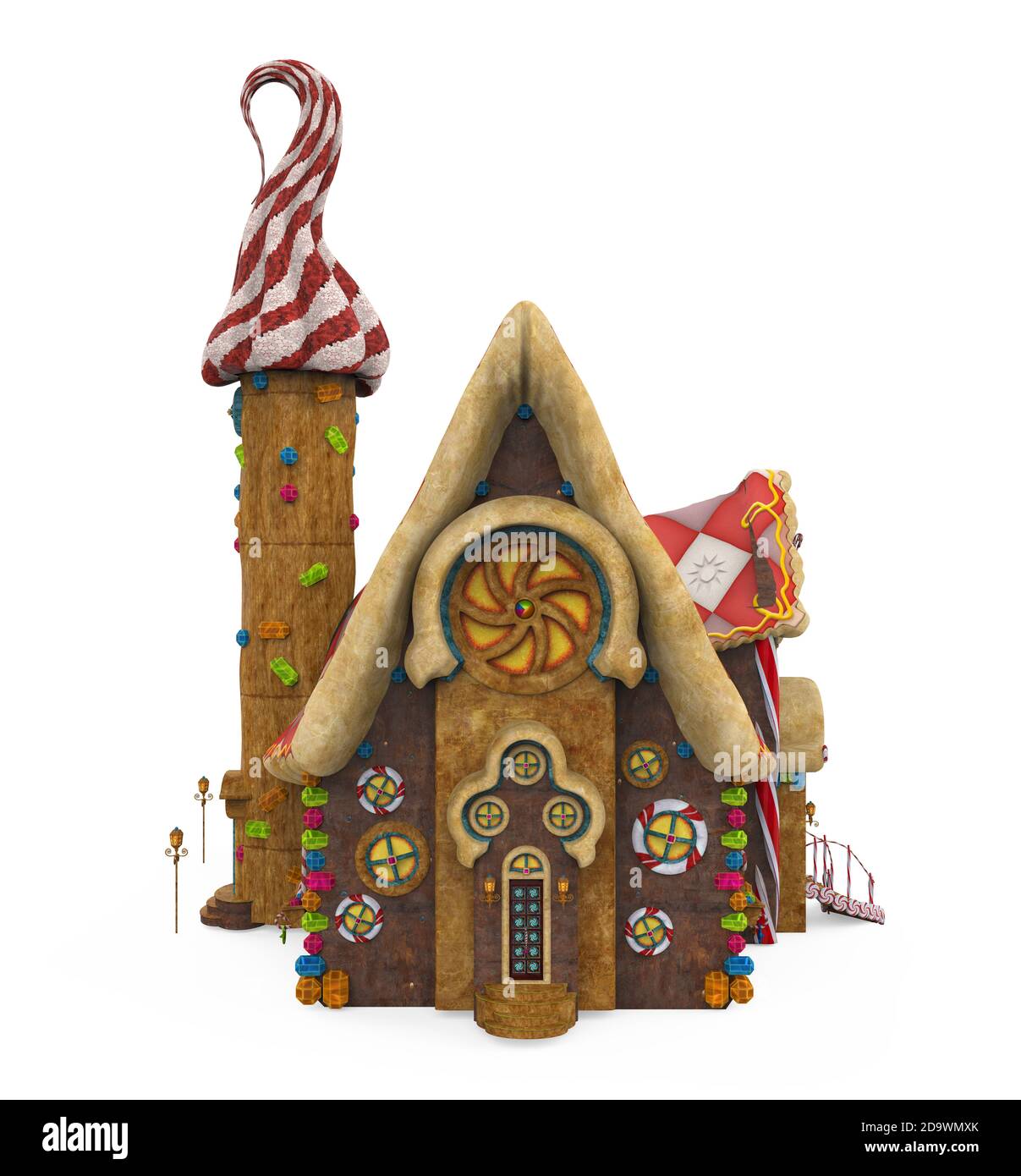 Gingerbread House Isolated Stock Photo - Alamy